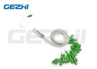 China SC APC 1x32 Optical PLC Splitter Steel Tube Type with G657A1 Fiber for FTTH Applications for sale