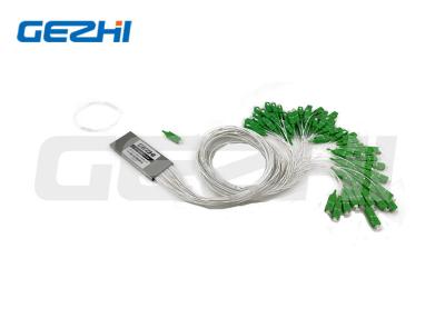China FC/APC 1x16 Fiber Optic PLC Splitter Stainless Steel Tube Type for sale