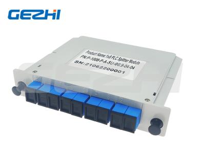 China Customized 1x8 PLC Splitter with SC UPC Connectors for GEPON Networks for sale