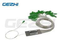 China 0.9mm Fiber Optic PLC Splitter 1x2 1x4 1x8 1x16 1x32 Steel Tube Type for sale