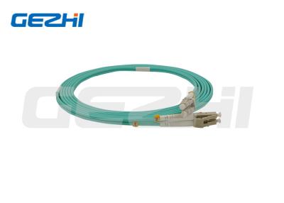 China 3.0mm Simplex Fiber Optic Patch Cord OM3 LC LC Aqua 1m Multimode for sale