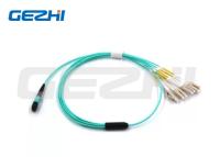 China 2M 8 Core OM3 MPO Patch Cord with LSZH Jacket for High-Density Data Centers for sale