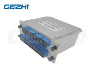 China 1260nm 1650nm 1x8 1x16 PLC Splitter LGX Box Cassette Card Inserting for sale