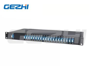 China 40CH AAWG DWDM Module MUX DEMUX Single Fiber 0.7m Length for WDM Transmission for sale
