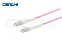 China LC MM 50/125 Duplex LC OM4 Fiber Optical Patch Cord for sale