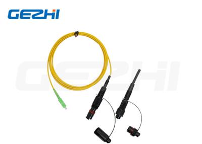 China SC 9/125μm Simplex Fiber Optic Waterproof Patch Cord for sale