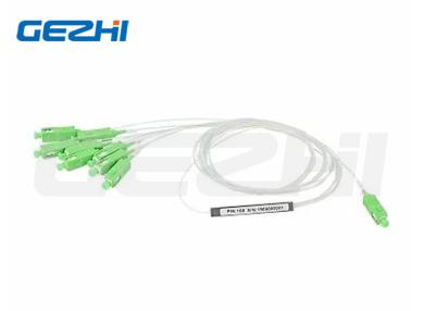 China 1x8 10.3dB Insertion Loss SC/APC G657A1 Steel Tube PLC Splitter for FTTx Networks for sale