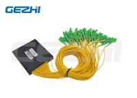China Plastic ABS Module 1x64 PLC Fiber Splitter for FTTX PON Network with Low Insertion Loss for sale