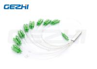 China 1x16 SC Green Connector Low Insertion Loss 0.9mm Mini Tube PLC Splitter for FTTH and PON Systems for sale