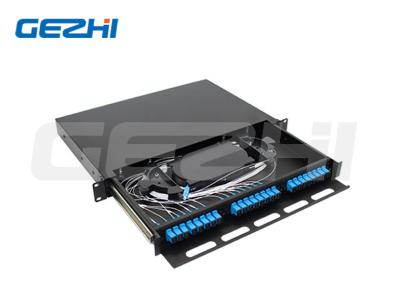 China Slide Withdrawable 24 Cores 1U Rack Mount Optical Distribution Frame ODF for sale