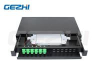 China Slide Withdrawable 24 Cores 1U Height Optical Distribution Frame Fiber Optic Box for Indoor Installation for sale