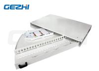 China 19 Inch 1U Side Pull Out Rack Mount Fiber Optic Patch Panel with Cold Rolled Steel Construction for sale