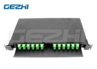China 19' 1RU Slide Rail Rack Mount Fiber Optic Patch Panel with 2 Metal FAP and Cold Rolled Steel Construction for sale