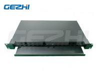 China 19' 1RU Slide Rail Rack Mount Fiber Optic Patch Panel with 2 Metal FAP and Cold Rolled Steel Construction for sale