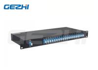 China 40 Channels Dual Fiber DWDM Mux Demux with Athermal Design in 1U Rack Mount AAWG Passive Device for sale