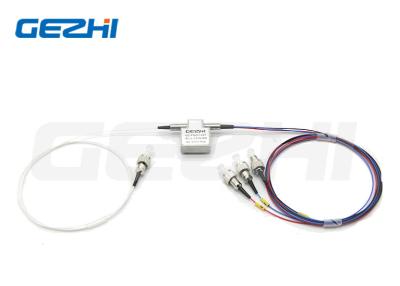 China Latching 5V 850nm Mechanical Optical Switch with FC/APC Connector for Multimode Fiber Networks for sale