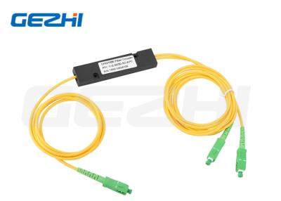 China OEM Fiber Optical Splitter with SC/APC Connector 1x2 Split Ratio for Singlemode Fiber PLC Splitter for sale
