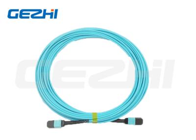 China Gezhi MPO Cable 12 Fibers Type B Multimode OM4 Fiber Patch Cord for sale