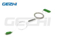 China 1x8 Fiber Optic PLC Splitter Blockness Stainless Steel Tube G657A1 SC/APC Connector In GEPON, FTTH for sale