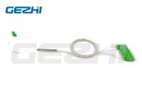 China 1x8 Fiber Optic PLC Splitter Blockness Stainless Steel Tube G657A1 SC/APC Connector In GEPON, FTTH for sale