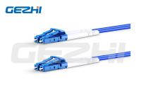 China LC UPC to LC UPC Duplex OS2 Single Mode Indoor Armored PVC (OFCR) 3.0mm Fiber Optic Patch Cable for sale