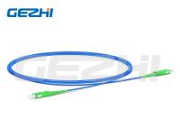 China 1m SC APC to SC APC Simplex OS2 Single Mode Indoor Armored PVC (OFNR) 3.0mm Fiber Optic Patch Cable for sale