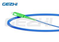 China 1m SC APC to SC APC Simplex OS2 Single Mode Indoor Armored PVC (OFNR) 3.0mm Fiber Optic Patch Cable for sale