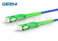 China 1m SC APC to SC APC Simplex OS2 Single Mode Indoor Armored PVC (OFNR) 3.0mm Fiber Optic Patch Cable for sale
