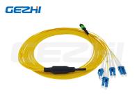 China MPO Fiber Patch Cord OS2 Singlemode 8 Cores 10m Breakout Cable for Data Center and FTTH for sale