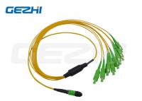 China MPO Fiber Patch Cord OS2 Singlemode 8 Cores 10m Breakout Cable for Data Center and FTTH for sale