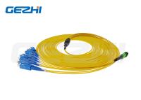 China MPO Fiber Patch Cord OS2 Singlemode 8 Cores 10m Breakout Cable for Data Center and FTTH for sale