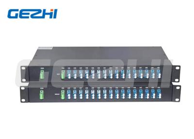 China 16 Channels C21-C36 Dual Fiber FMU 1U Rack Mount, LC/UPC Expansion Port DWDM Mux Demux for sale