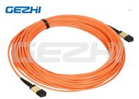 China 24F MPO Female to MPO Female 3.0mm LSZH Fiber Optic Patch Cord Trunk Cable for sale