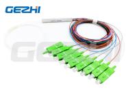 China Fiber Optic 1x4/1x8 Mini PLC Splitter G657A Fiber Type 3.8-24.5 dB Insertion Loss Guaranteed for sale