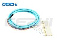 China 12 Cores Fiber Optic Pigtail SC PC Multimode OM3 Distribution Optical Pigtails 0.9mm for Data Transmission for sale