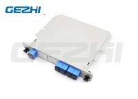 China SC/UPC 1x4 Insert Type PLC Splitter with 1260～1650 Operating Wavelength Range for Fiber Optic Networks for sale