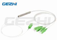 China 1x4 Single Mode PLC Splitter with SC/APC Connectors for Optical Fiber Distribution for sale