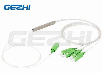 China 1x4 Single Mode PLC Splitter with SC/APC Connectors for Optical Fiber Distribution for sale