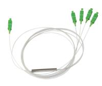 China 1x4 Single Mode PLC Splitter with SC/APC Connectors for Optical Fiber Distribution for sale