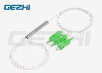 China 1x2 PLC SC/APC Fiber Optic Splitter with G657A1 Fiber for FTTH Networks for sale