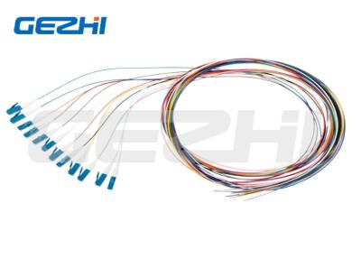 China Fiber Optic Patch Cord Pigtail 12 Core LC/UPC SM Without Jacket Patch Cord Pigtail for sale