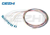 China Fiber Optic Patch Cord Pigtail 12 Core LC/UPC SM Without Jacket Patch Cord Pigtail for sale