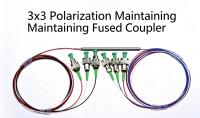 China 3x3 PM Fused Fiber Coupler with 33/33/33 Coupling Ratio High Polarization Extinction Ratio and Multiple Wavelength Options for sale