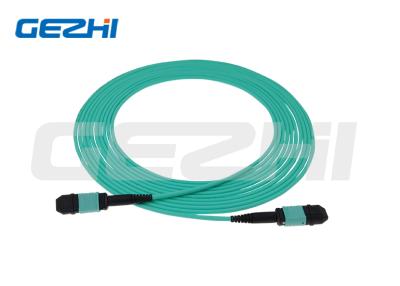 China MPO Patch Cord OM3 Multimode 50/125μm with 8F /12F /24F Fiber Count and MPO/MTP Connector for High-Density Data Centers for sale