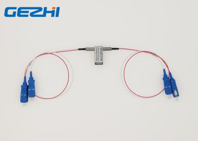 China 1310nm SM 1 Meter SC UPC 2x2B Mechanical Fiber Optical Switches for sale