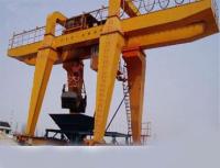 China Cabin Control Heavy Duty Electric Double Girder Gantry Crane With Wheel for sale