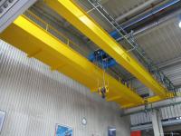 China Yellow Painting Double Girder Eot Crane 20ton Capacity With Hoist Trolley for sale