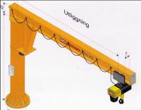 China Fixed Column 8m Length Cantilever Arm Jib Crane Free Standing 3.2 Ton for sale