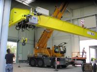 China FEM 5Ton Single Beam European Overhead Crane With Trolley Yellow Painting for sale