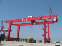China 40.5 Ton Container Gantry Crane 30m Span Double Girder Rail Mounted for sale